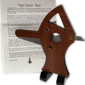 Vintage 6" DISECTO FINGER CHOPPER Comedy Magic Trick Wooden Guillotine Cutter Slice Mini Wood ...