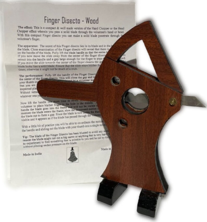 Vintage 6" DISECTO FINGER CHOPPER Comedy Magic Trick Wooden Guillotine ...