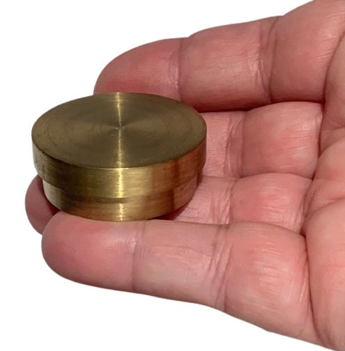 Vintage Deluxe Brass OKITO COIN BOX Magic Trick Penetrate Thru Hand ...