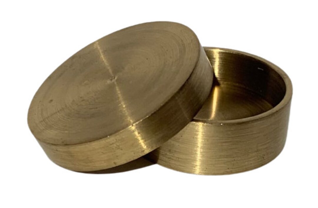 Vintage Deluxe Brass OKITO COIN BOX Magic Trick Penetrate Thru Hand ...