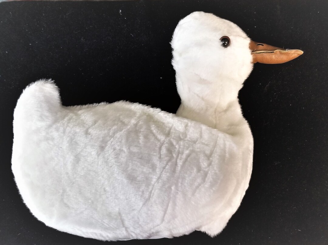 Vintage Comedy DUCK STICK PUPPET Production Magic Trick Hand White Vent ...