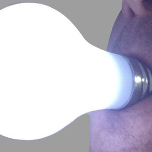 Deluxe Push Button LIGHT UP BULB in Mouth Led Tv Family Show Costume ...