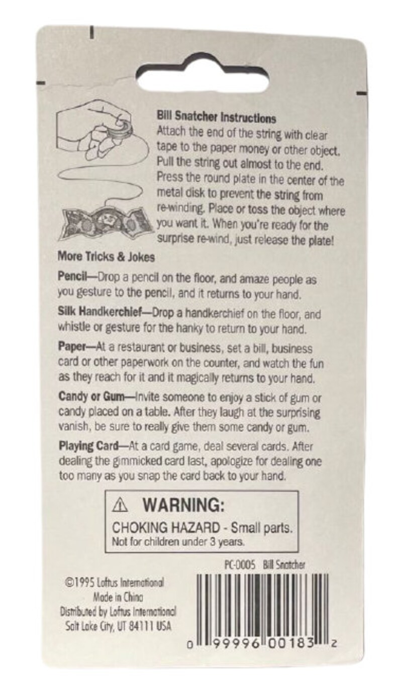 Vintage Metal DOLLAR BILL SNATCHER Money Magic Trick Gag Joke Prank ...