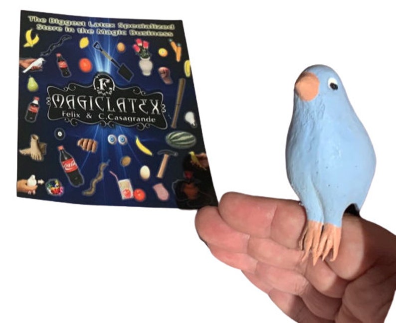 Deluxe BLUE TWEET CANARY Fake Bird Parakeet Latex Rubber Prop Stage ...