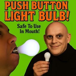Deluxe Push Button LIGHT UP BULB in Mouth Led Tv Family Show Costume ...