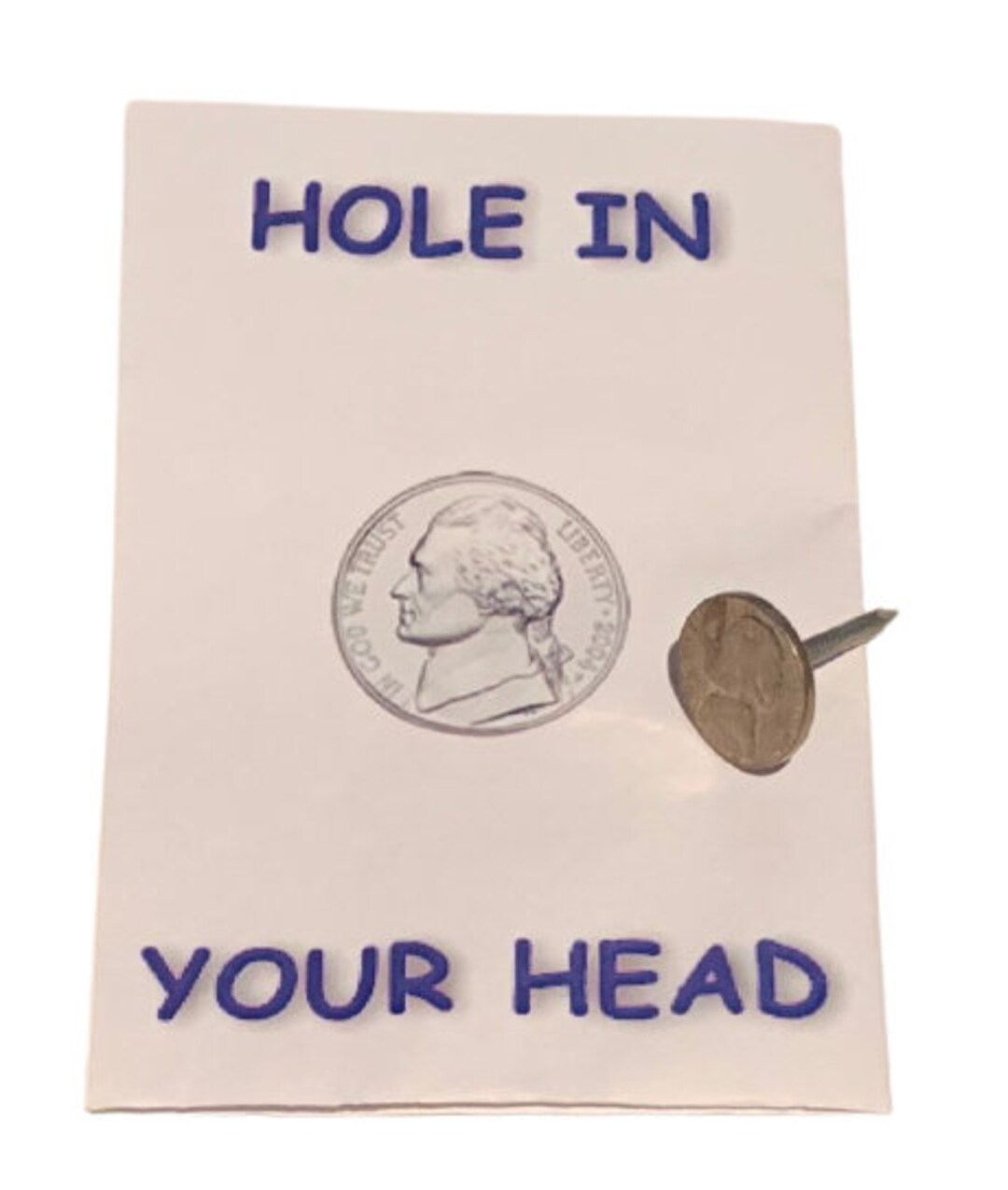Funny HOLE in Your HEAD NICKEL Prank Nail Spike Magic Trick Joke Real ...
