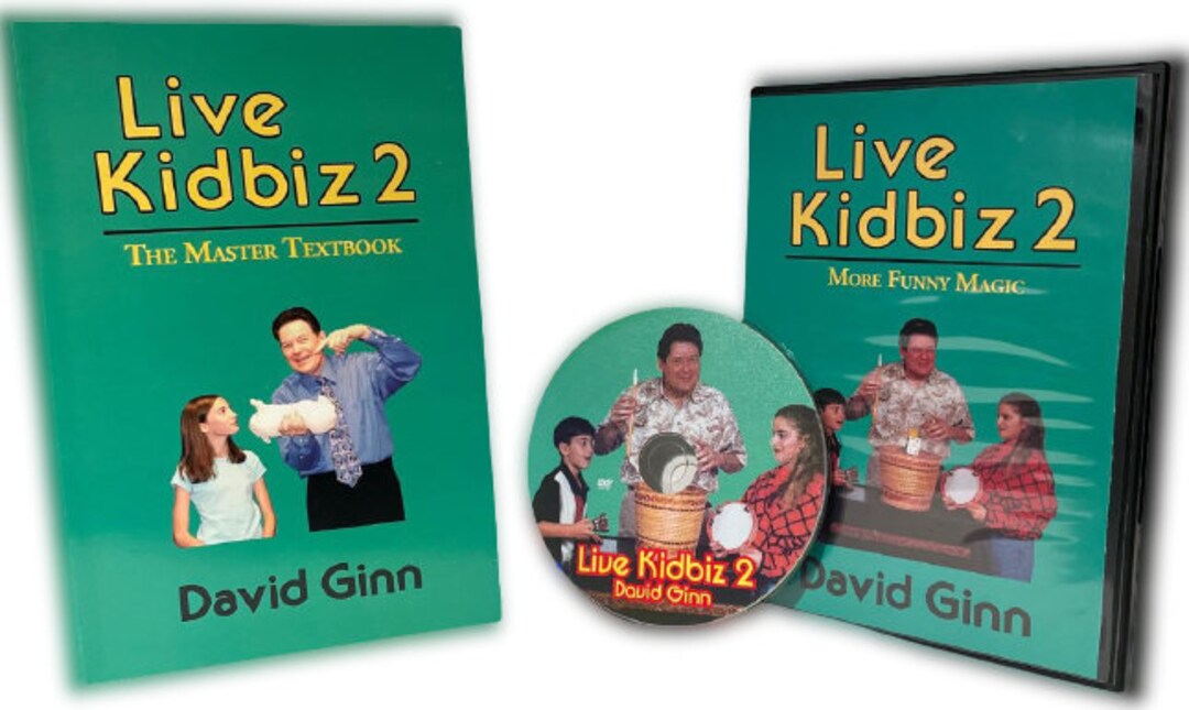 Vintage LIVE KIDBIZ Number 2 Book + DVD Combo Set Funny Magic Tricks ...