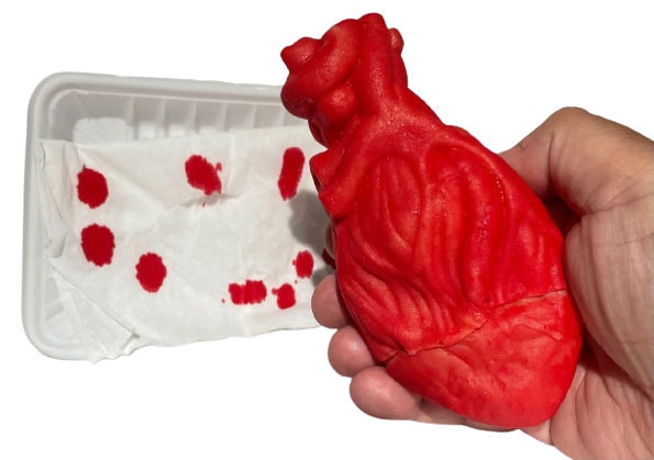 Vintage Bloody Banquet Butcher Shop RUBBER HEART Fake Blood Latex ...