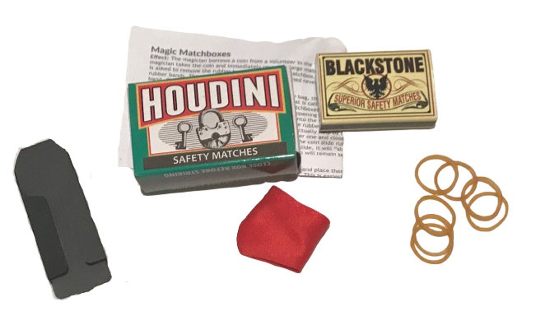Vintage HOUDINI MATCH BOX Close up Magic Trick Vanishing Appearing ...