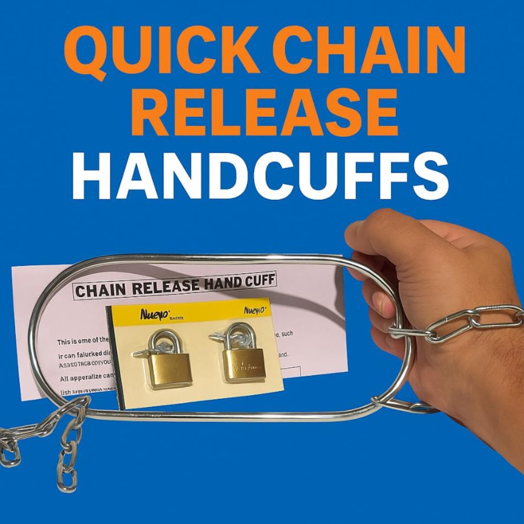 Vintage QUICK CHAIN RELEASE Handcuff Escape Metal Bar Comedy Magic ...