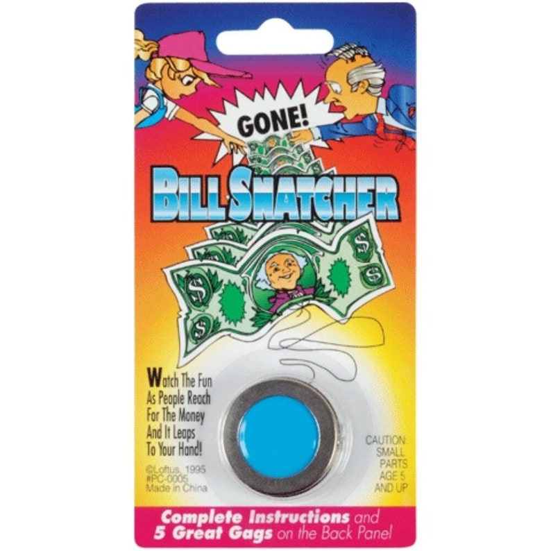 Vintage Metal DOLLAR BILL SNATCHER Money Magic Trick Gag Joke Prank ...