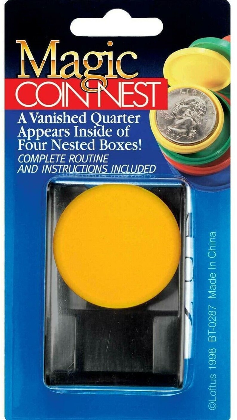 Vintage MAGIC COIN NEST Nesting Trick Set Money Pocket Vanishing ...