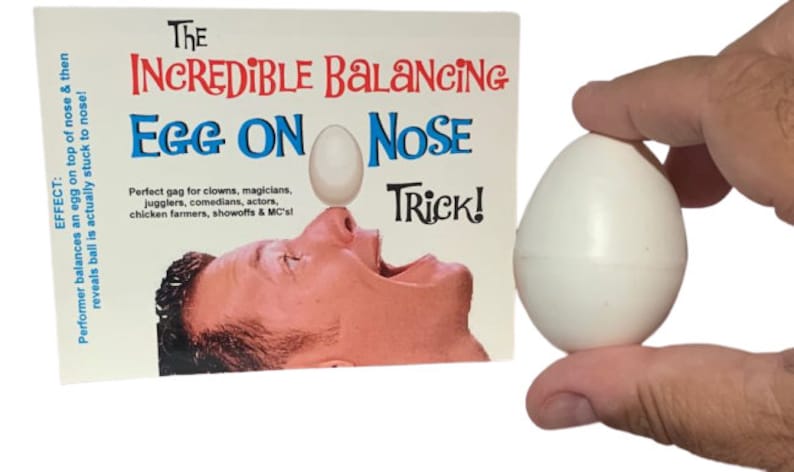BALANCING EGG on NOSE Balance Magic Trick Circus Stunt Clown Kid Show ...
