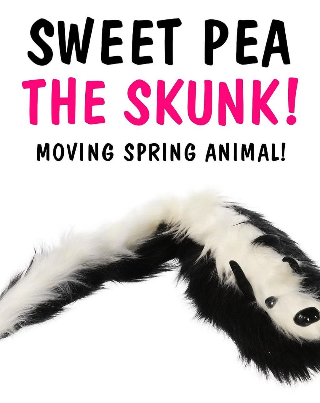 New Vintage SWEET PEA the Spring SKUNK Magic Trick Clown Fake Moving ...