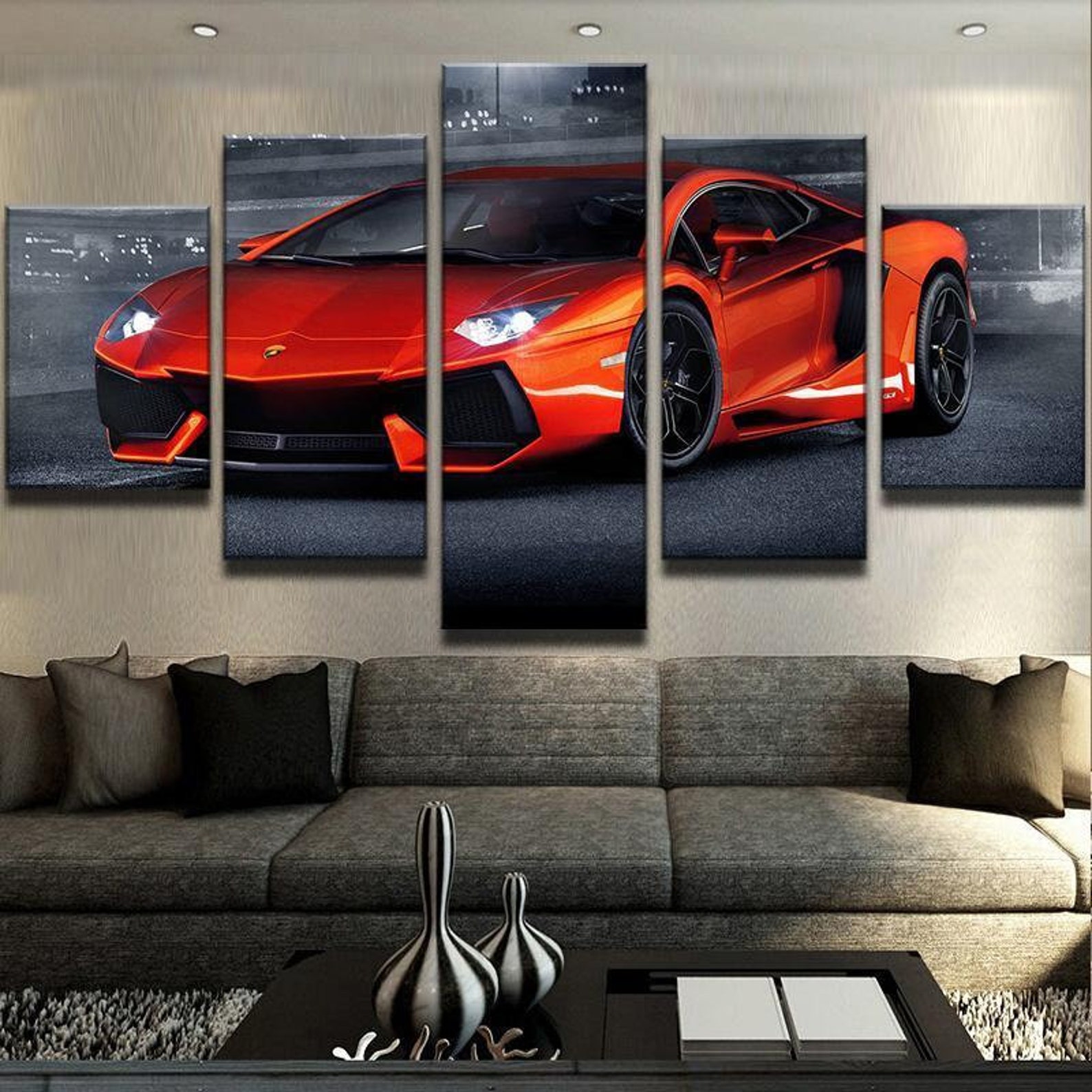 Aventador Lambo Canvas Set Poster Home Decor Artwork - Etsy
