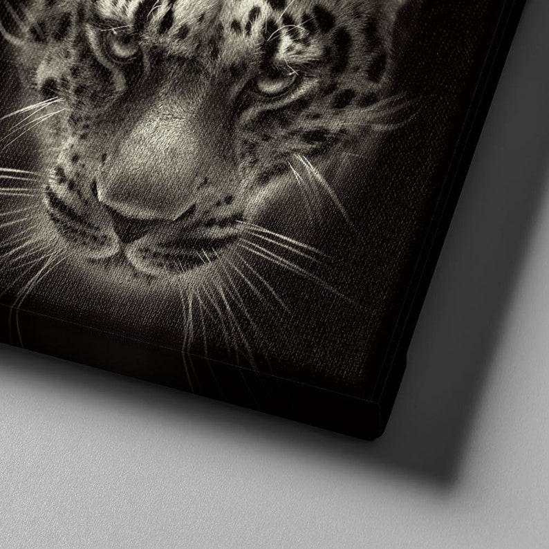 angry-leopard-canvas-set-leopard-wall-art-leopard-canvas-etsy
