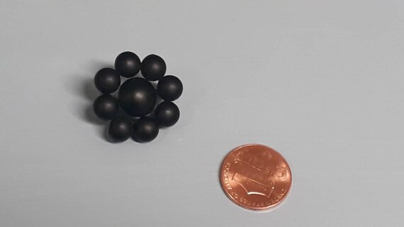 Antique Edwardian Vulcanite Lace Pin/Brooch, c.1900s - Gem