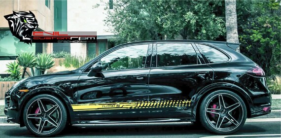 SIde pair Sticker Decal Vinyl Side Stripes for Porsche Cayenne | Etsy