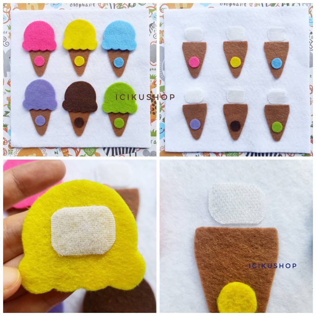 PDF, SVG : Ice Cream Activity, No Sew Busy Book Page / Quiet Book Page ...