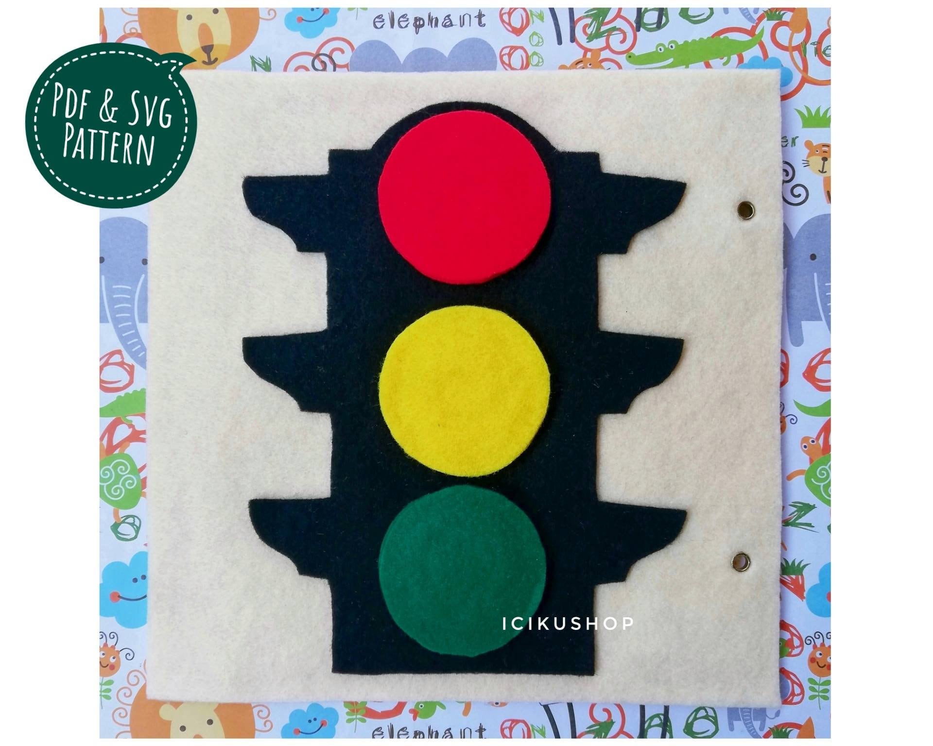 PDF, SVG : Traffic Light, No Sew Busy Book Page / Quiet Book Page ...