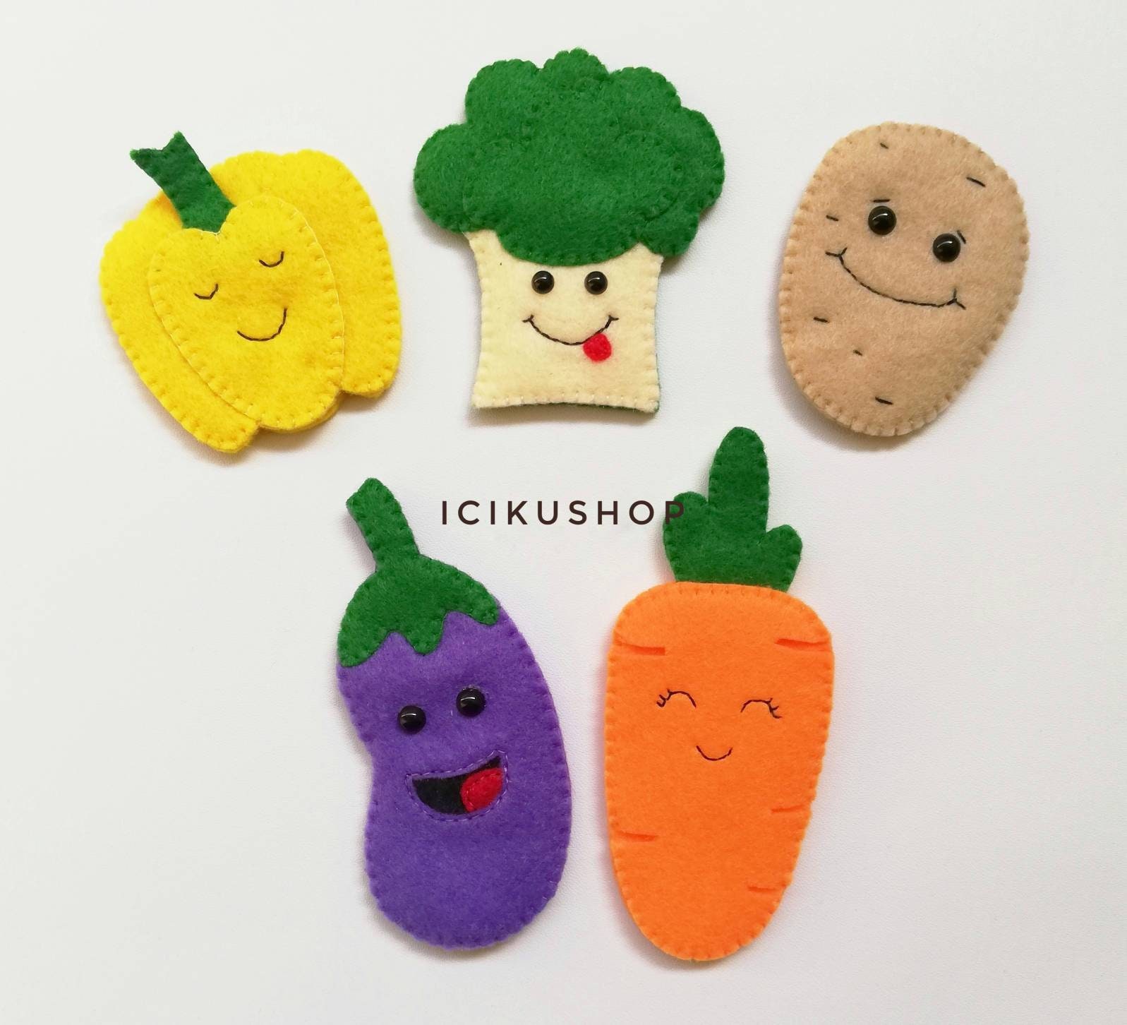 PDF SVG : Vegetables Felt Finger Puppets Hand Sewing Pattern - Etsy