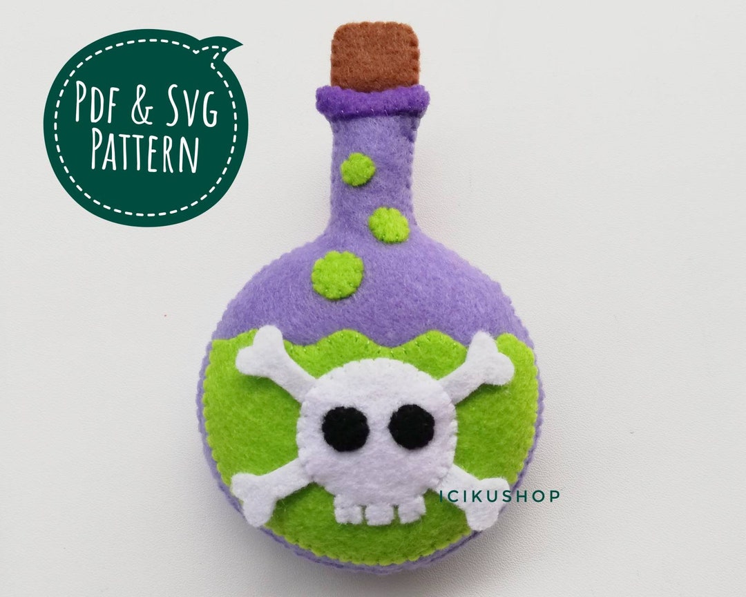 PDF, SVG : Poison Halloween Doll Ornament Pattern and Tutorial - Etsy