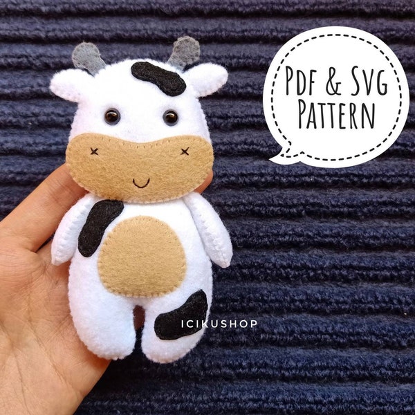 Felt Cow Pattern - Etsy