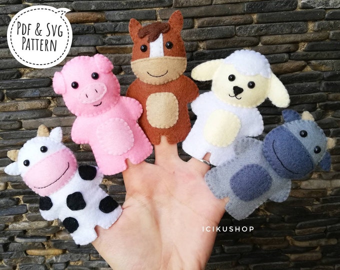 Digital Pattern: Zoo Friends 01 Felt Finger Puppets - Etsy
