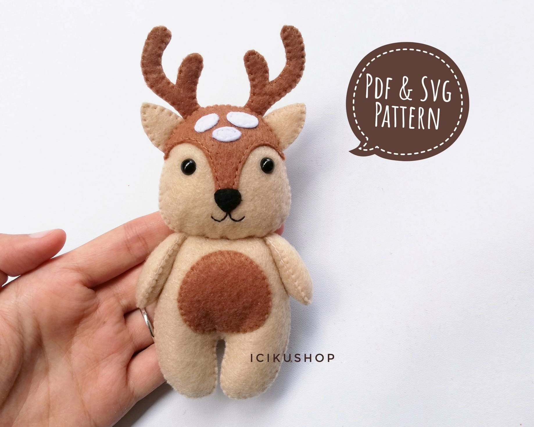 PDF, SVG : Deer Doll Ornament Pattern and Tutorial - Etsy