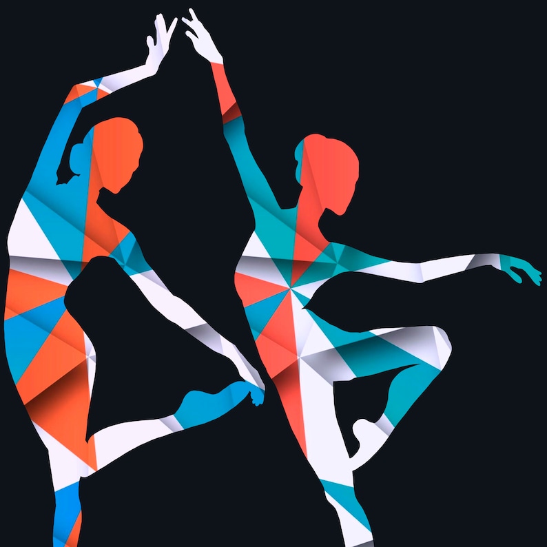 Clipart Ballet Silhouettes Gold, Ballerina Silhouette, Sequin ...