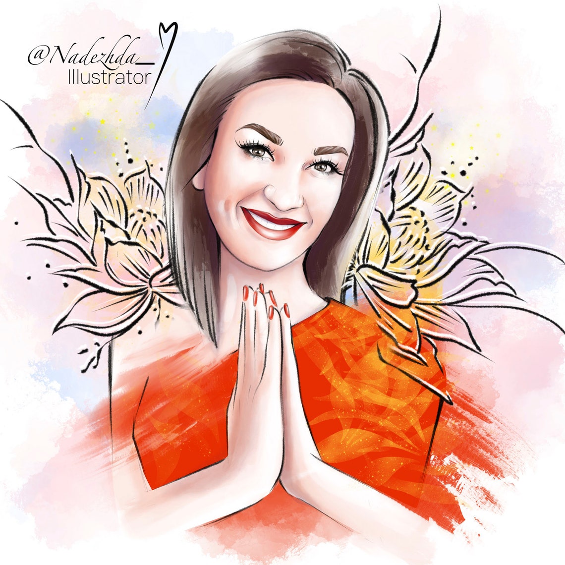 Digital Portrait of Your Photo Custom Portrait Illustration - Etsy