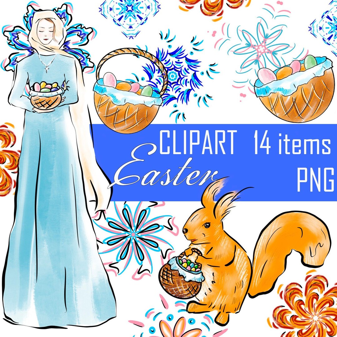 FUZZY EASTER FAIRY Clipart, Easter Clipart, Bunny Clipart, Fairy ...