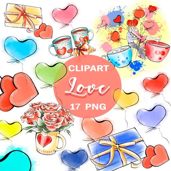 Orange Valentine Heart Clip Art