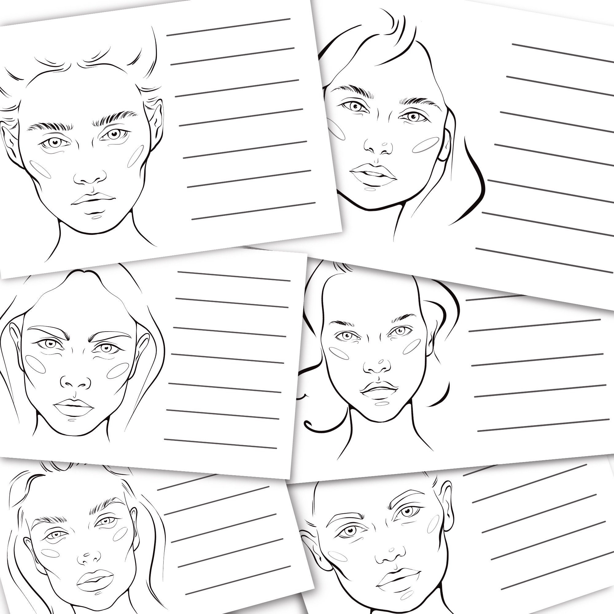 Male Face Templates For Makeup