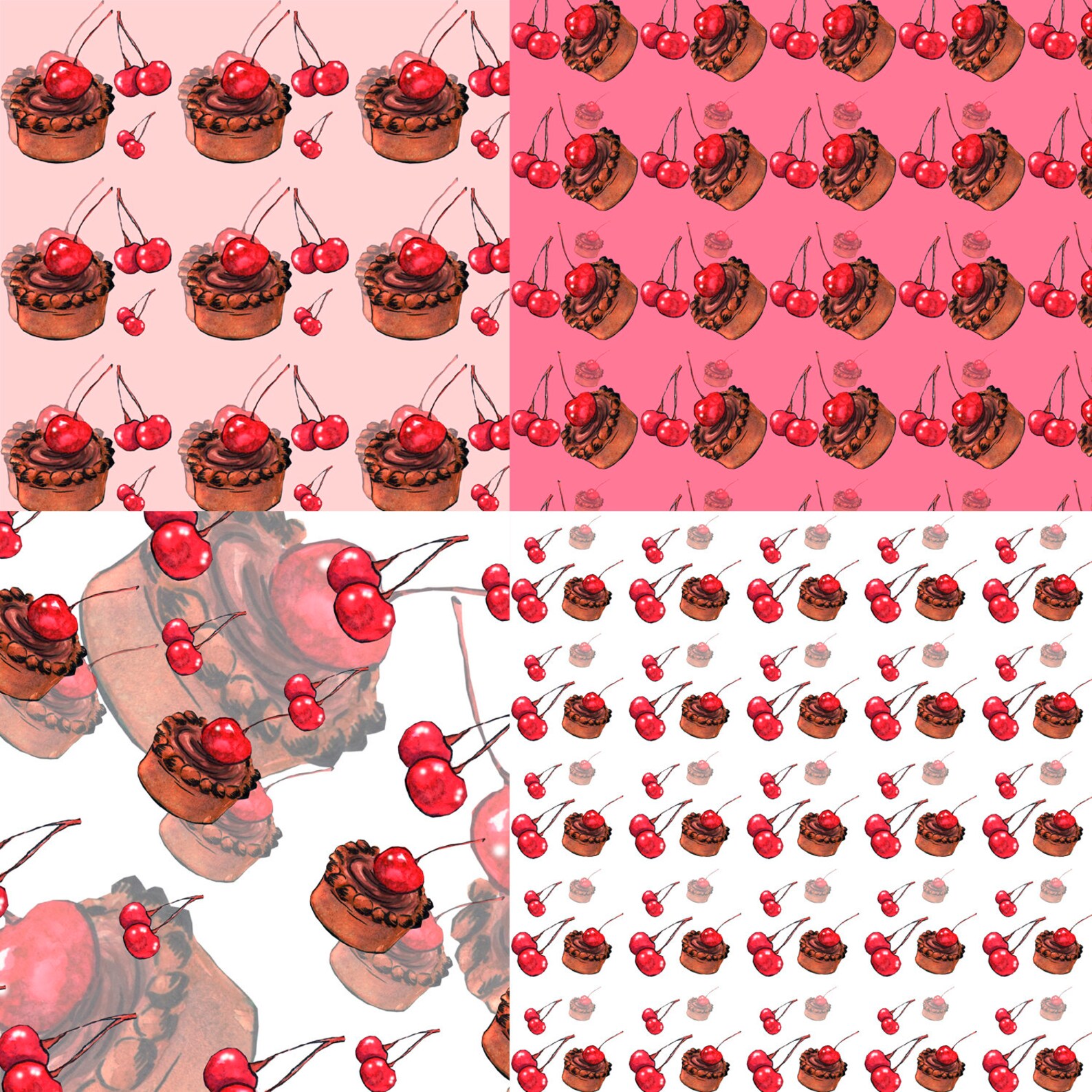 Donut Patterned Paper - Digital Scrapbook Paper - Commercial Use Paper ...