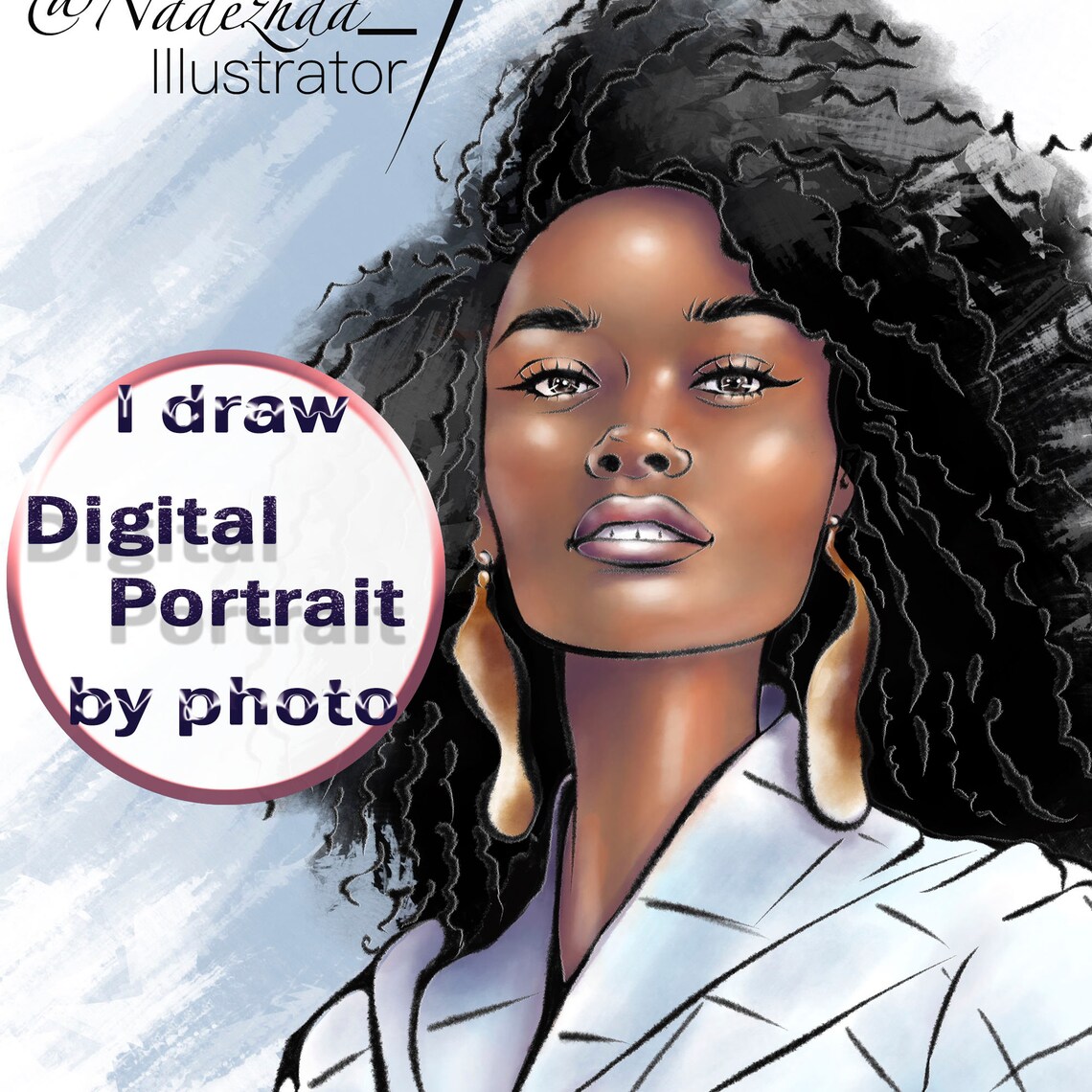 Digital Portrait of Your Photo Custom Portrait Illustration - Etsy