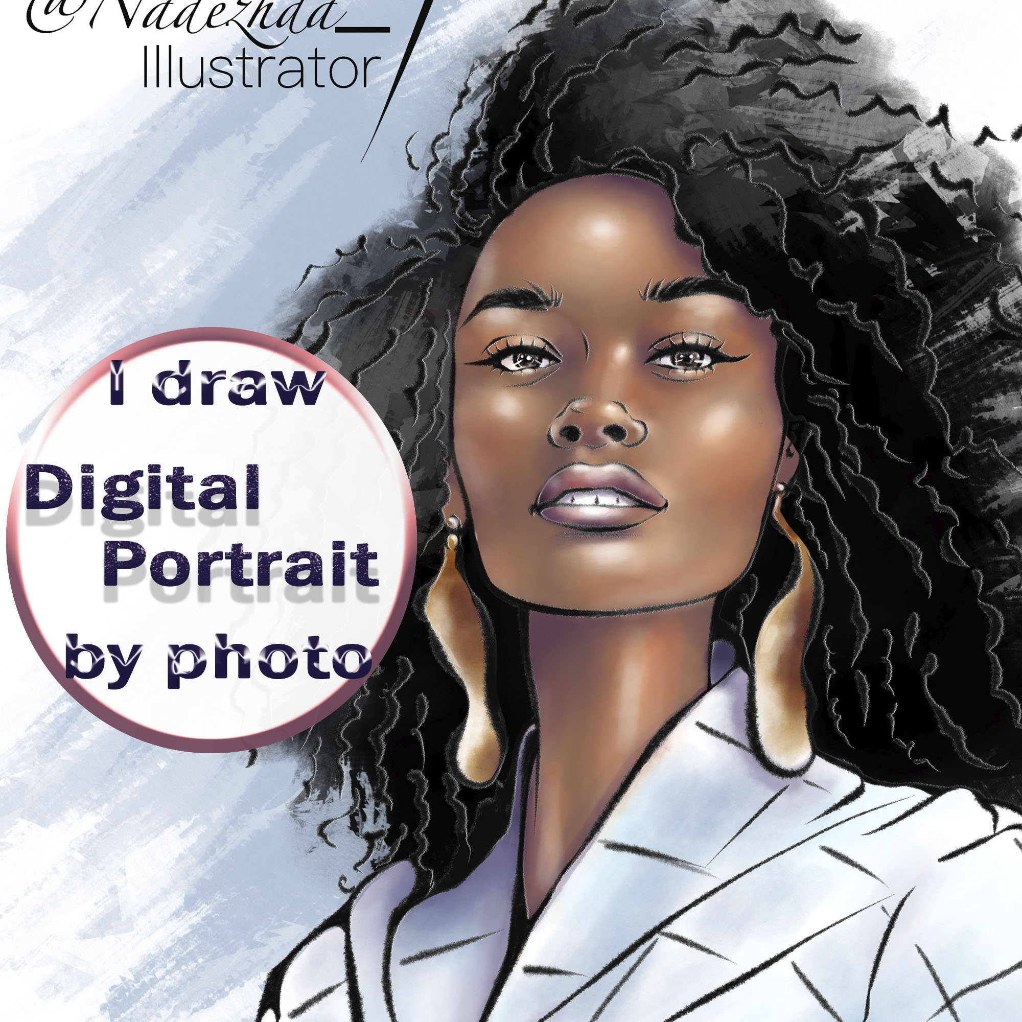 Digital Portrait of Your Photo, Custom Portrait, Illustration Avatar ...