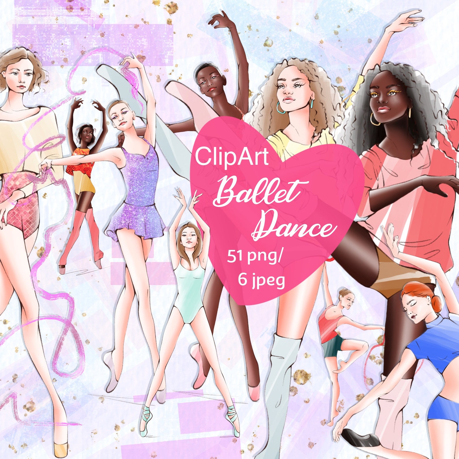 Ballet Clipart Ballerina Girl Pictures Girl Dancer - Etsy