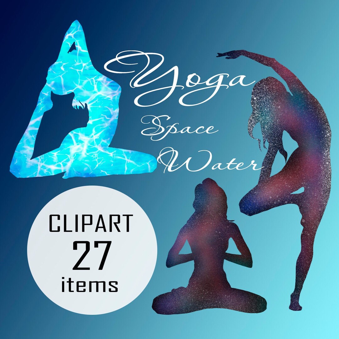 Watercolor Yoga Clipart, Yoga Clipart, Watercolor Yoga Poses, 27 PNG ...