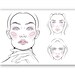 Face Chart for Makeup, Clip Art Face Charts, Printable Make up Artist ...