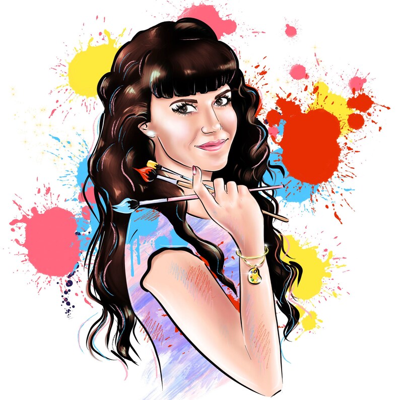 Digital Portrait of Your Photo Custom Portrait Illustration - Etsy