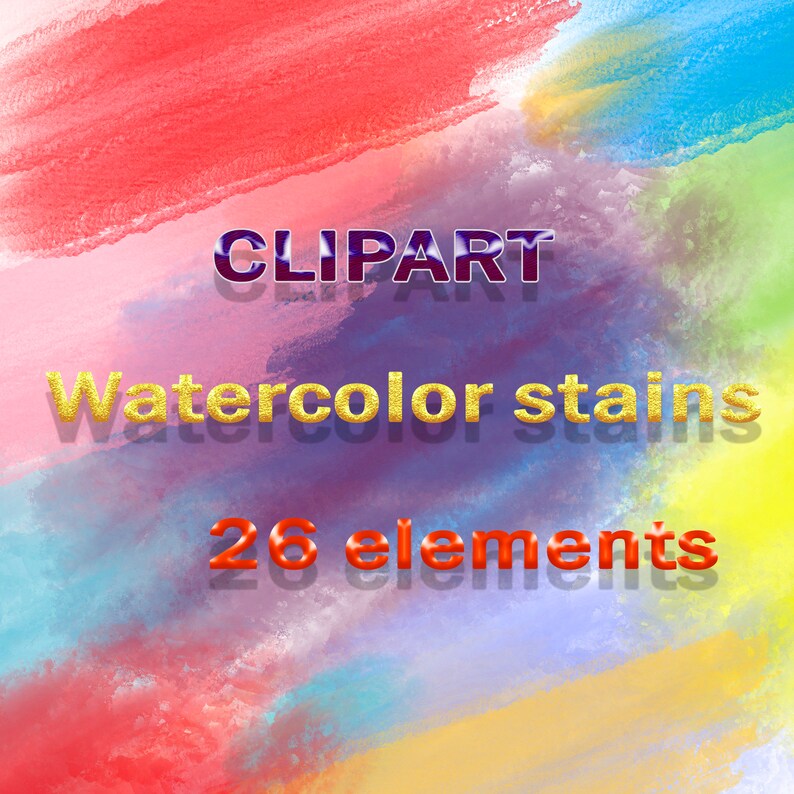 Instant Digital Download 20 Printable Clip Art Watercolor Splashes ...
