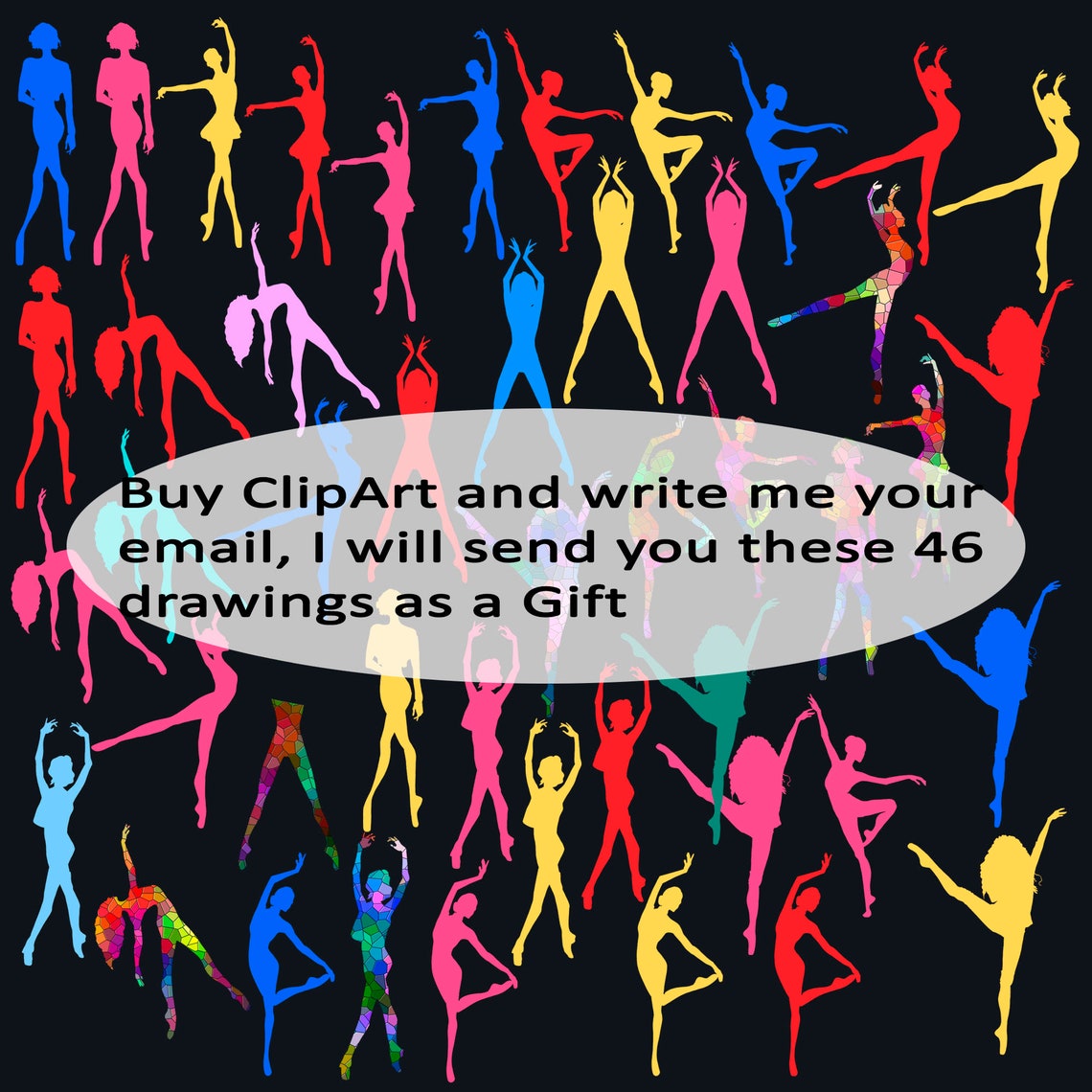 Clipart Ballet Silhouettes Gold, Ballerina Silhouette, Sequin ...