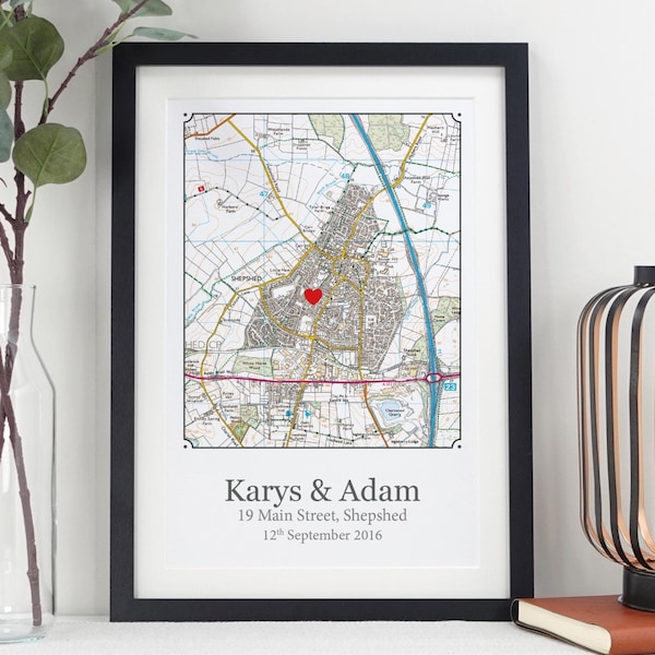 Framed Os Map - Etsy UK