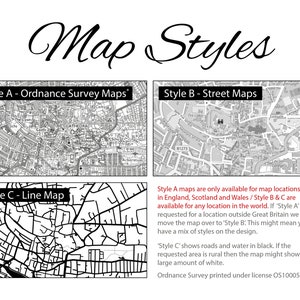 New Home Gift Personalised Black and White House Warming Map - Etsy UK