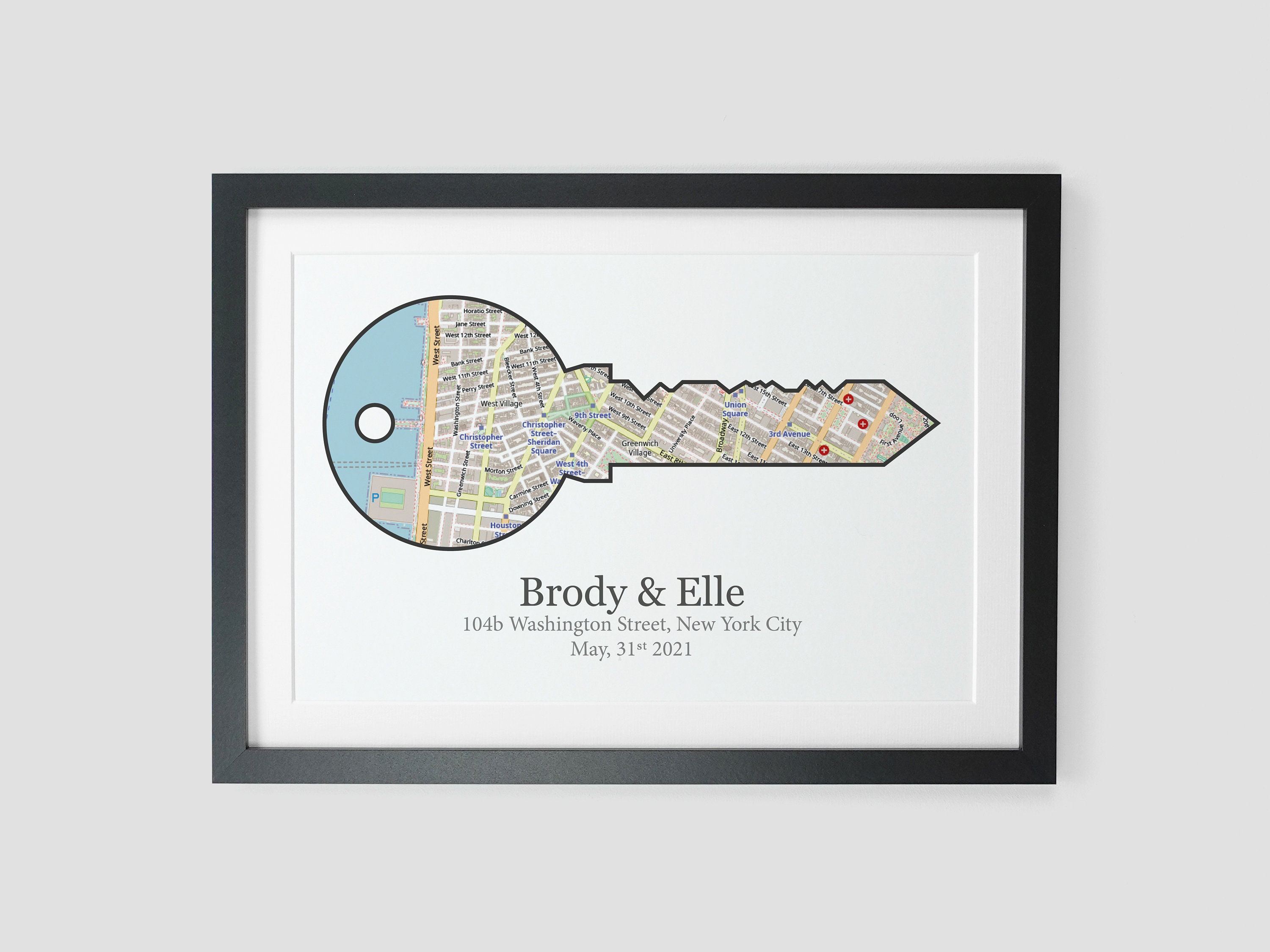 New Home Map Poster Home Key Gift Unique Housewarming - Etsy Israel