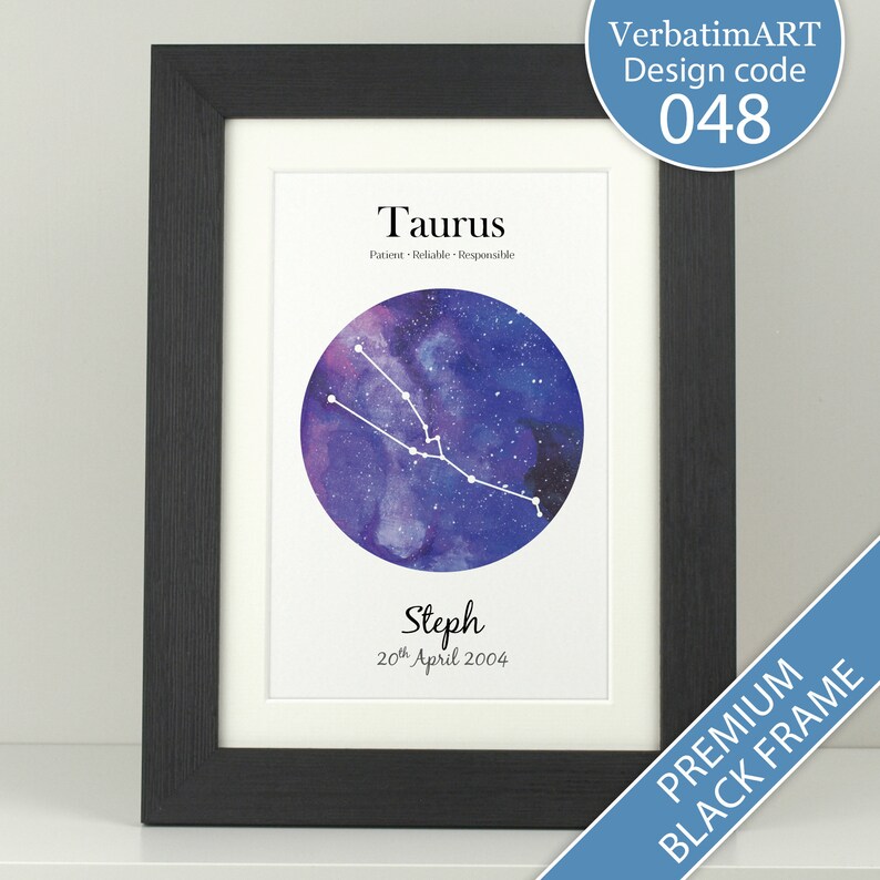 Personalised Star sign birthday gift / horoscope gift / Star | Etsy