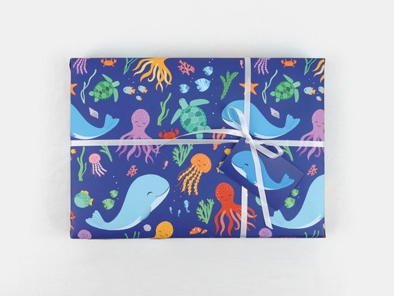 Under the Sea Wrapping Paper Children's Eco Friendly | Etsy