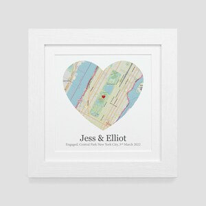 Personalised Heart Map Print | Custom Location Gift | Wedding ...