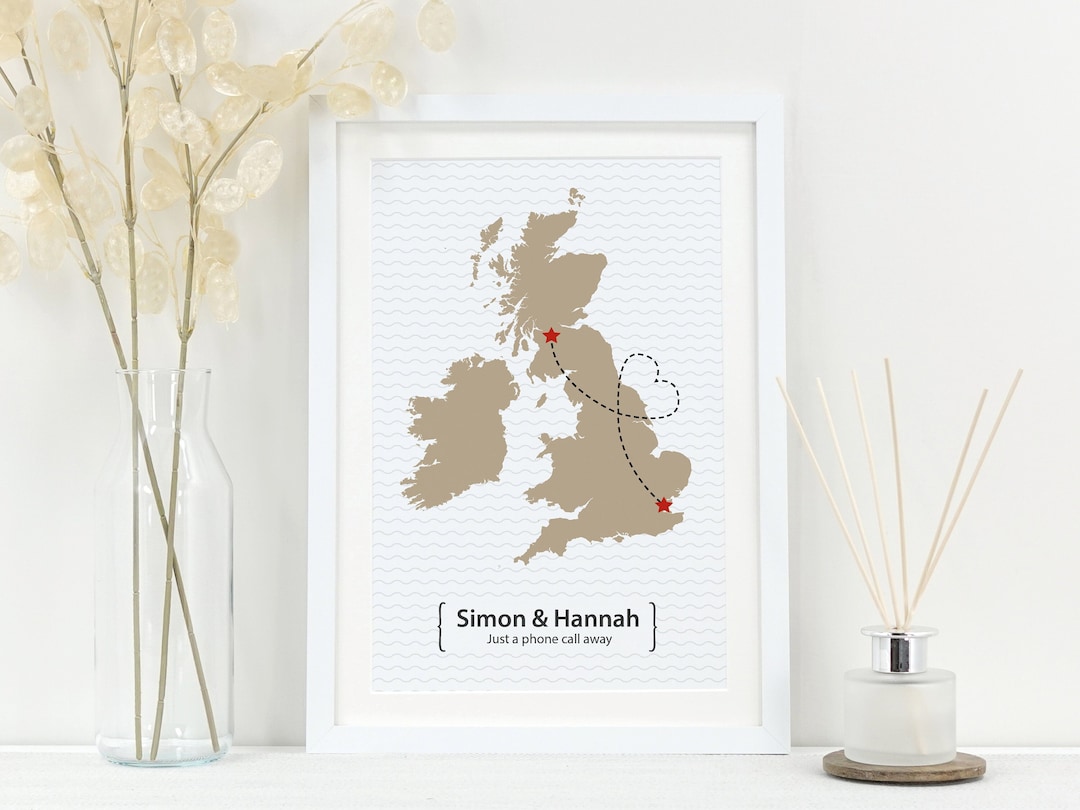Moving Away Map Gift | Personalised Friends Leaving Present | Leaving ...